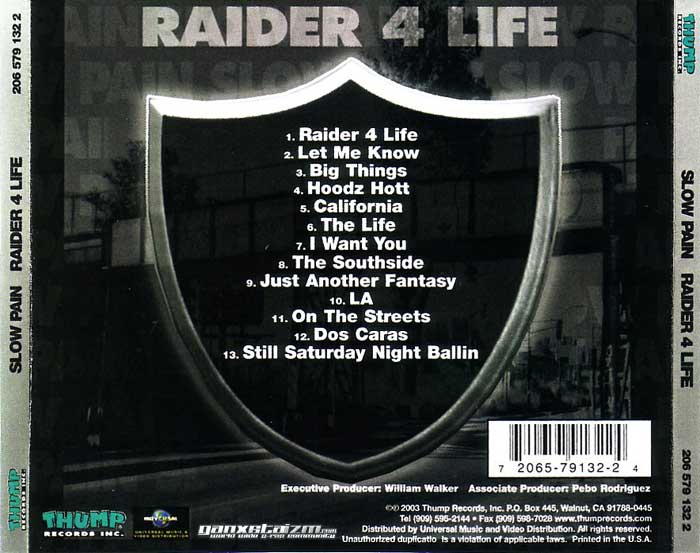 Slow Pain Raider 4 Life : Back | CD Covers | Cover Century | Over 1.000 ...